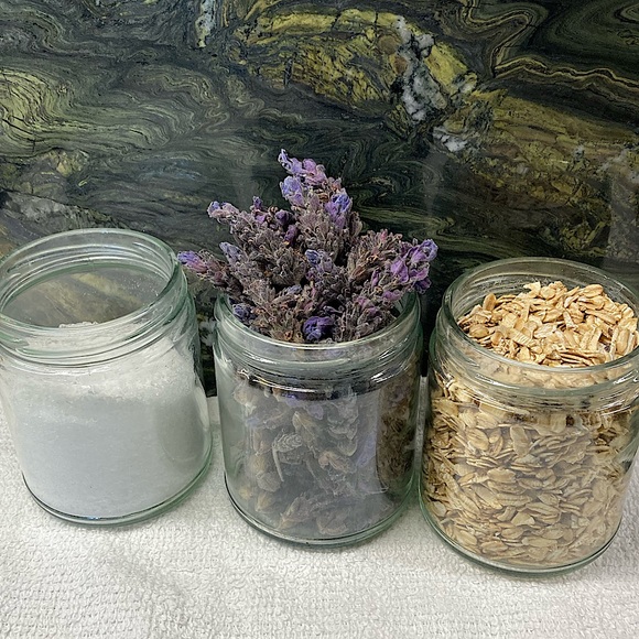 Hand Crafted | Accents | Lavender Oatmeal Foot Soak Bath Salts Gift Set ...